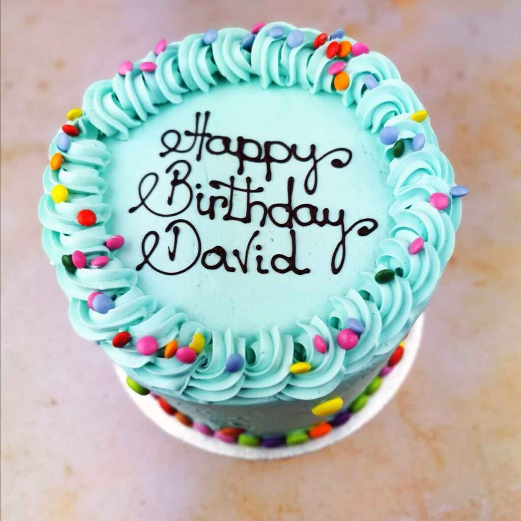 Sky Blue Rainbow Cake - Quigleys