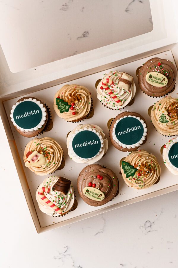 Kinder, Chocolate & Biscoff Logo Cupcakes - Quigleys